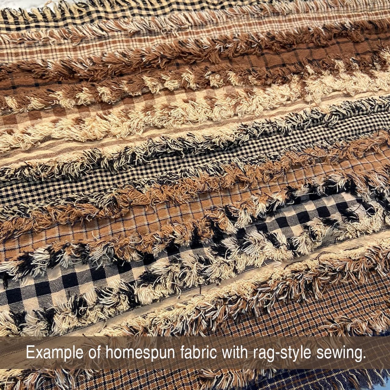22 Brown & Black Homespun 100% Cotton Fabric 2.5" X 44" Precut Jelly Roll by JCS