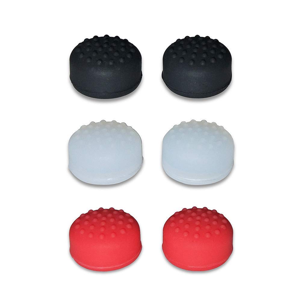 2 PCS Silicone Analog Thumb Stick Grips Caps Thumbsticks Joystick Cap for Switch Poke Ball Plus Pokeball NS Baoke Dream Elf Ball Plus Controller (White)