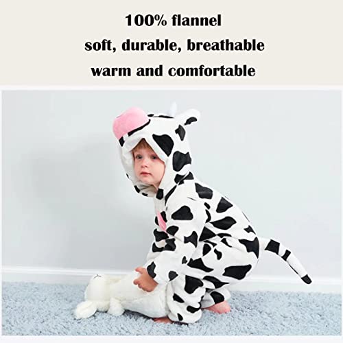 QIAONIUNIU Halloween Baby Cow Costumes Toddler Onesie Infants Cosplay Romper 30-36 Months