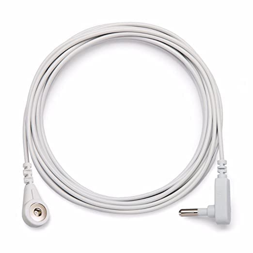 2 Pack Grounding Cords,Replacement Grounding Cable Accessories for Grounding Sheets,Fits All Popular Brands White(15 Ft)