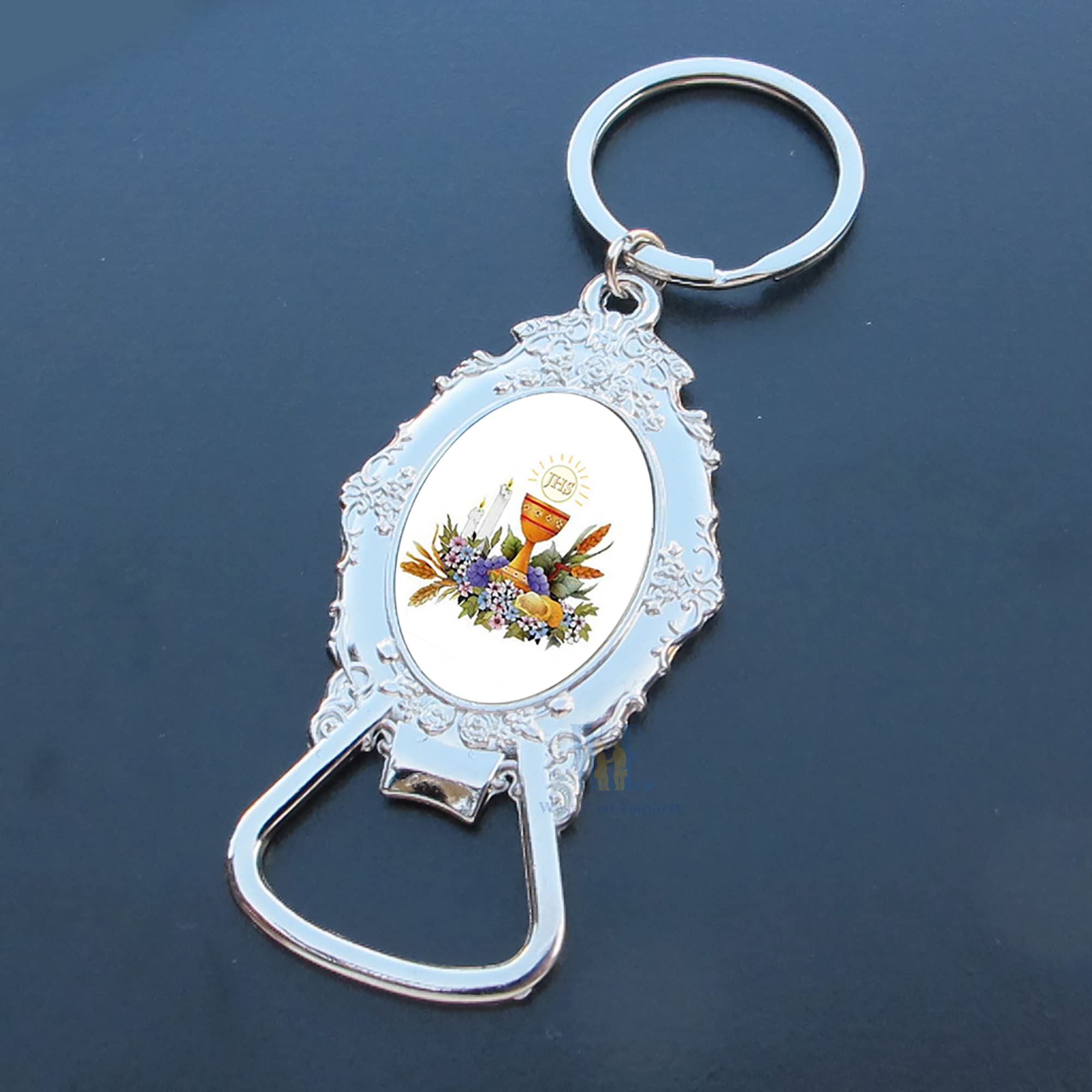 12 PCS Personalized First Communion Favor Engraved Bottle Opener Keychain Recuerdos para Primera Comunion Niña Niño Customized