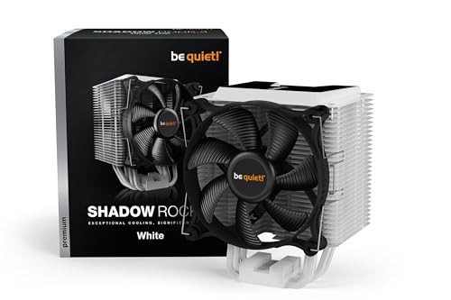be quiet! Shadow Rock 3 White 190W TDP CPU Cooler | Intel-1700 1200 2066 1150 1151 1155 2011-3 Square ILM | AMD AM4 | Black | BK005