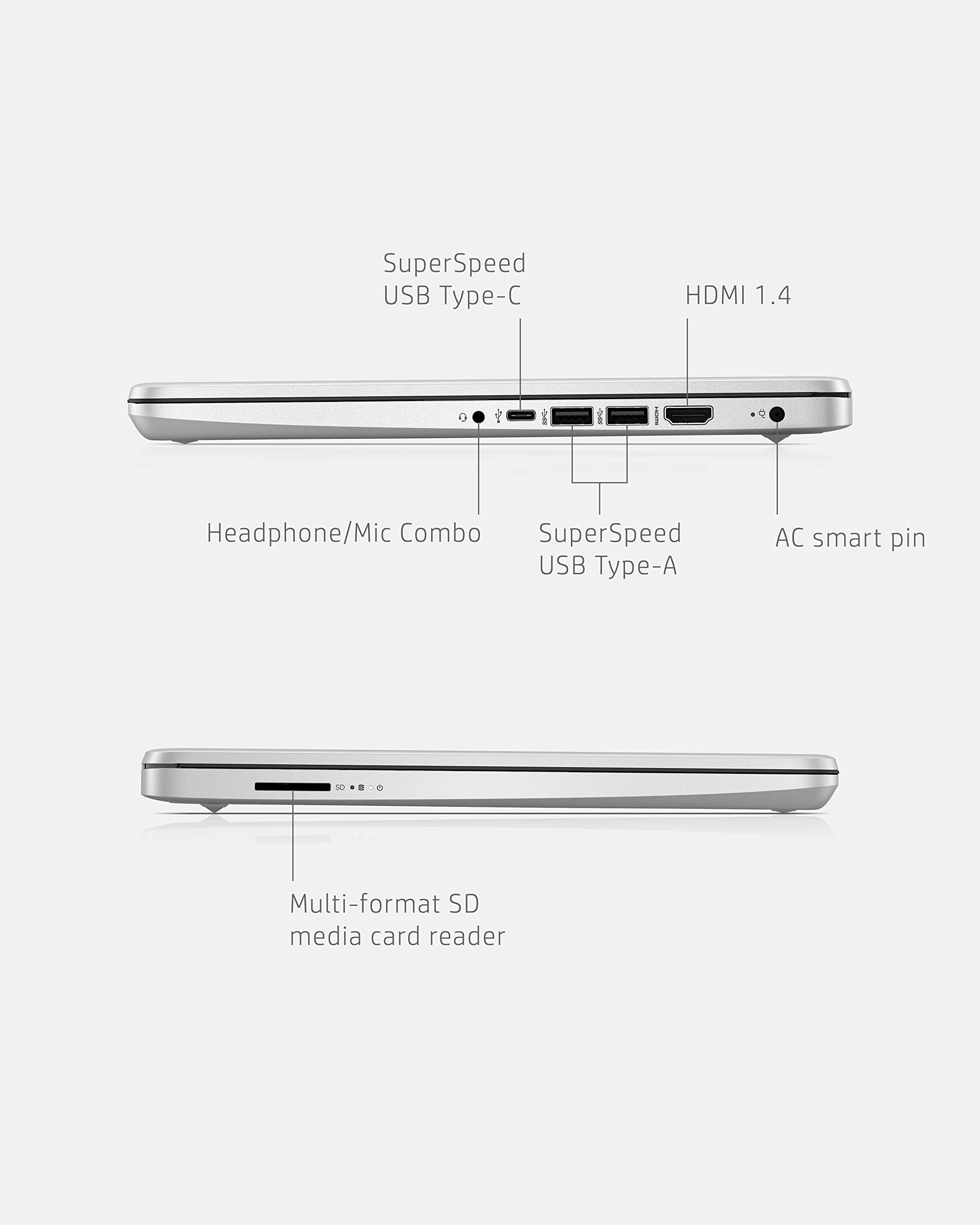 HP 14 Laptop, AMD Athlon Gold 3150U, 4 GB RAM, 128 GB SSD Storage, 14-inch HD Display, Windows 10 in S Mode, Long Battery Life, Webcam with Dual Mics, Thin & Light Design (14-fq0090nr, 2021)