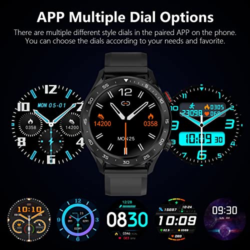 Bebinca GT2 Pro Smart Watch for Men (Make/Receive Call), SpO2/Real-time Heart Rate/Sleep Monitor/Voice Assistant Fitness Tracker, Built-in MP3 for iPhone Samsung Android Phones, Silicone Bands