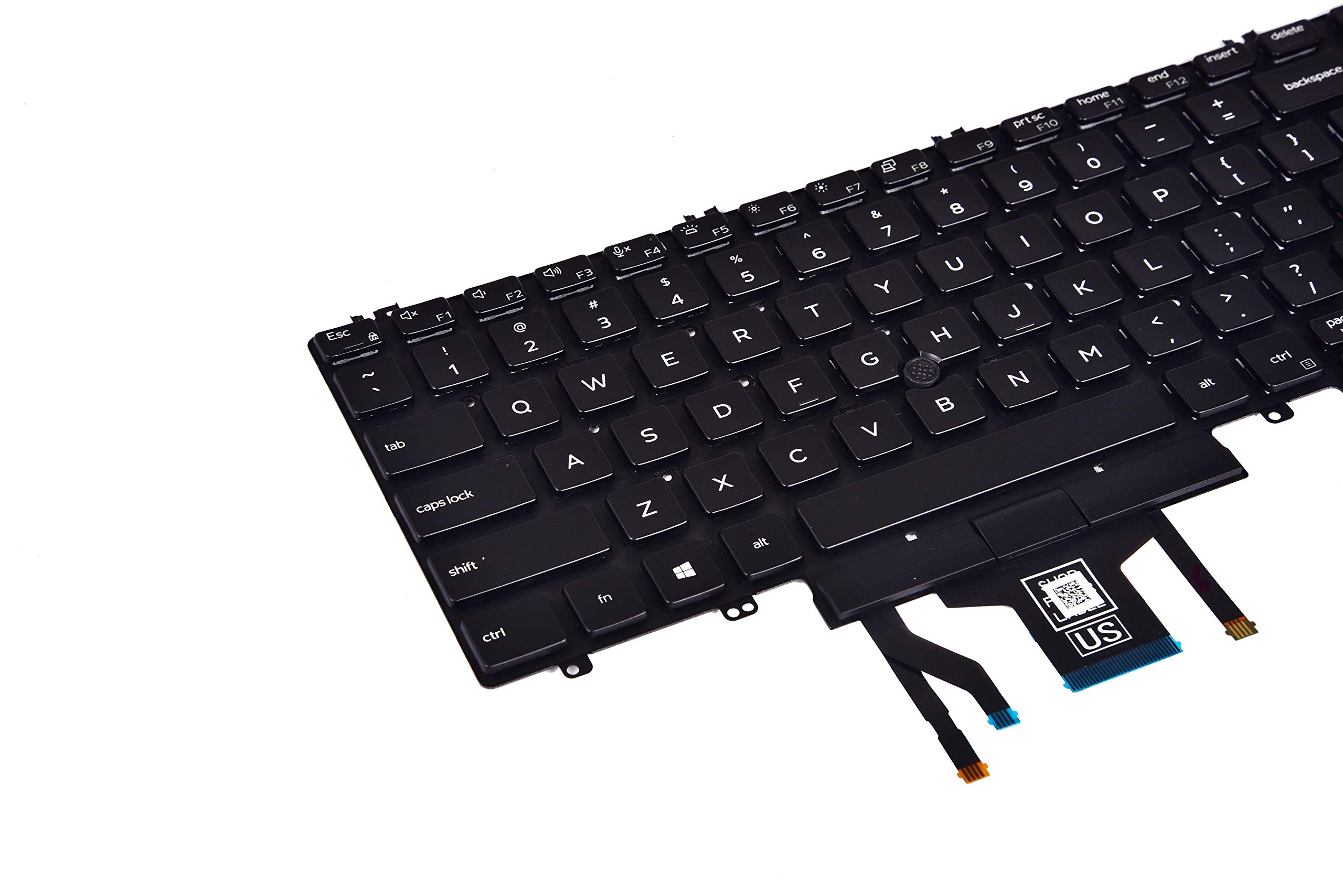 Replacement Keyboard for Dell Latitude 5500 5501 5510 5511, Precision 3540 3541 3550 3551 Series Laptop with Backlit with Pointer US Layout P/N: 0MMH7V NSK-EX0BC PK132FA1B00