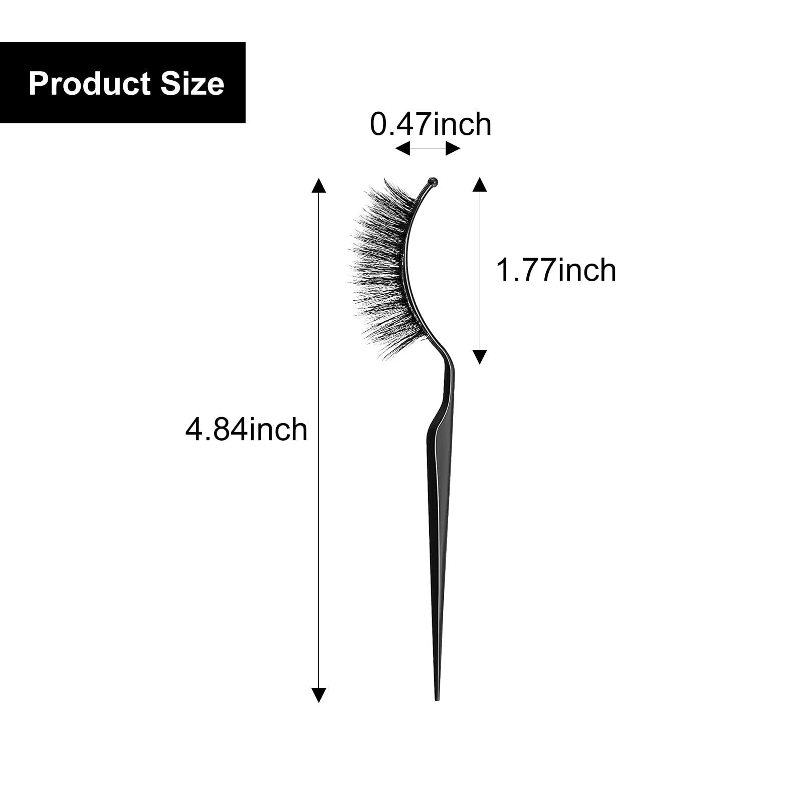 12 Pcs False Eyelashes Display Stick Eyelashes Applicator Tool 3D Eyelash Extensions Style Try on Sticks Planting Grafted Eye Lashes Applicator (Black, Transparent)