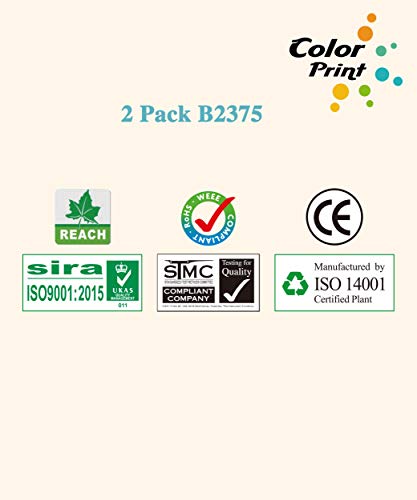 ColorPrint Compatible Toner Cartridge Replacement for Dell B2375DNF B2375 B2375DFW 2375 2375DNF 2375DFW Work with 593-BBBJ 593-BBBI 8PTH4 C7D6F B2375DN NWYPG Laser Printer (2-Pack, Black High Yield)