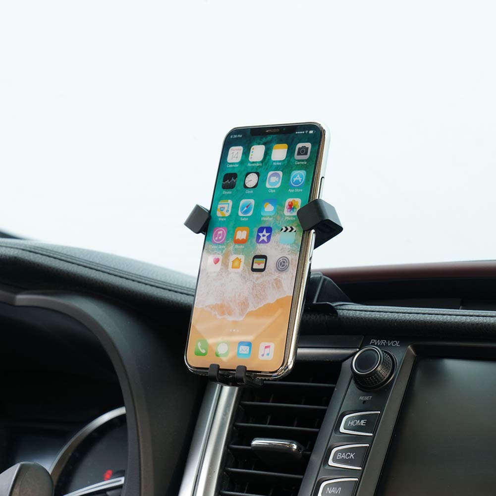 BEERTE Phone Holder fit for Toyota Highlander 2018 2019 Adjustable Air Vent Car Dashboard Cell Phone Mount,Carbon Fiber Pattern Phone Mount fit for Any inches Smartphone