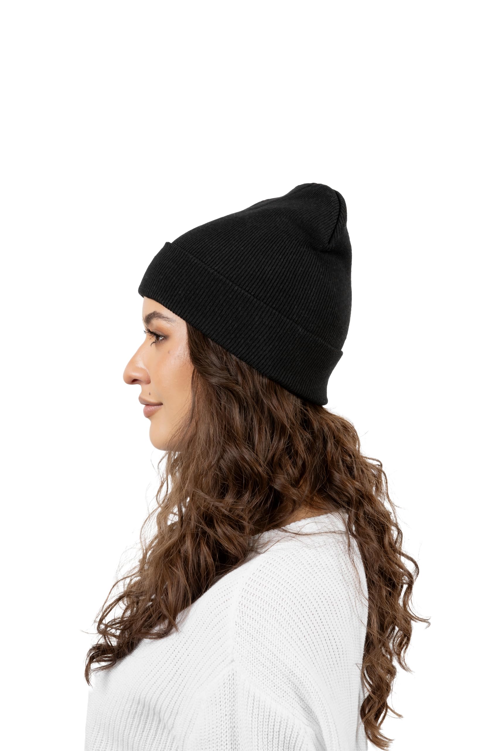 48x Winter Beanies & Gloves Combo Pack, Bulk Pack for Men Women, Warm Cozy Gift (Black)