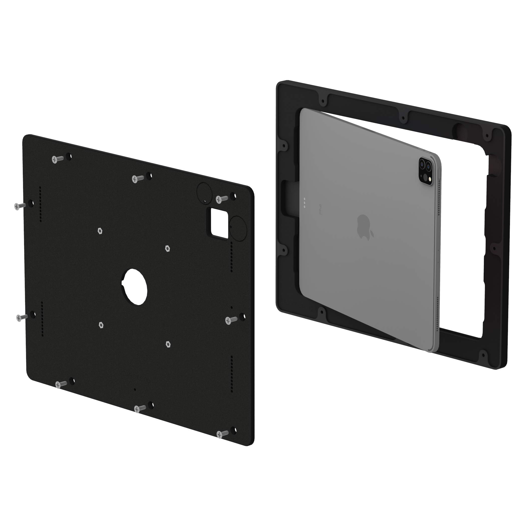 VidaMount Black Exposed Rear Camera VESA Enclosure Compatible with iPad Air 13" (M2) & iPad Pro 12.9" (4/5/6 Gen)