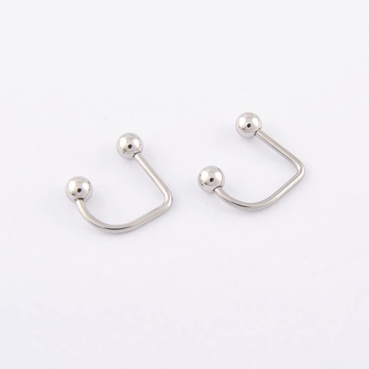 16G Stainless Steel Lippy Monroe Medusa Stud Piercing Ball Lippy Loop Labret U-Shaped Lip Ring Body Piercing Jewelry 10mm-Silver&Gold
