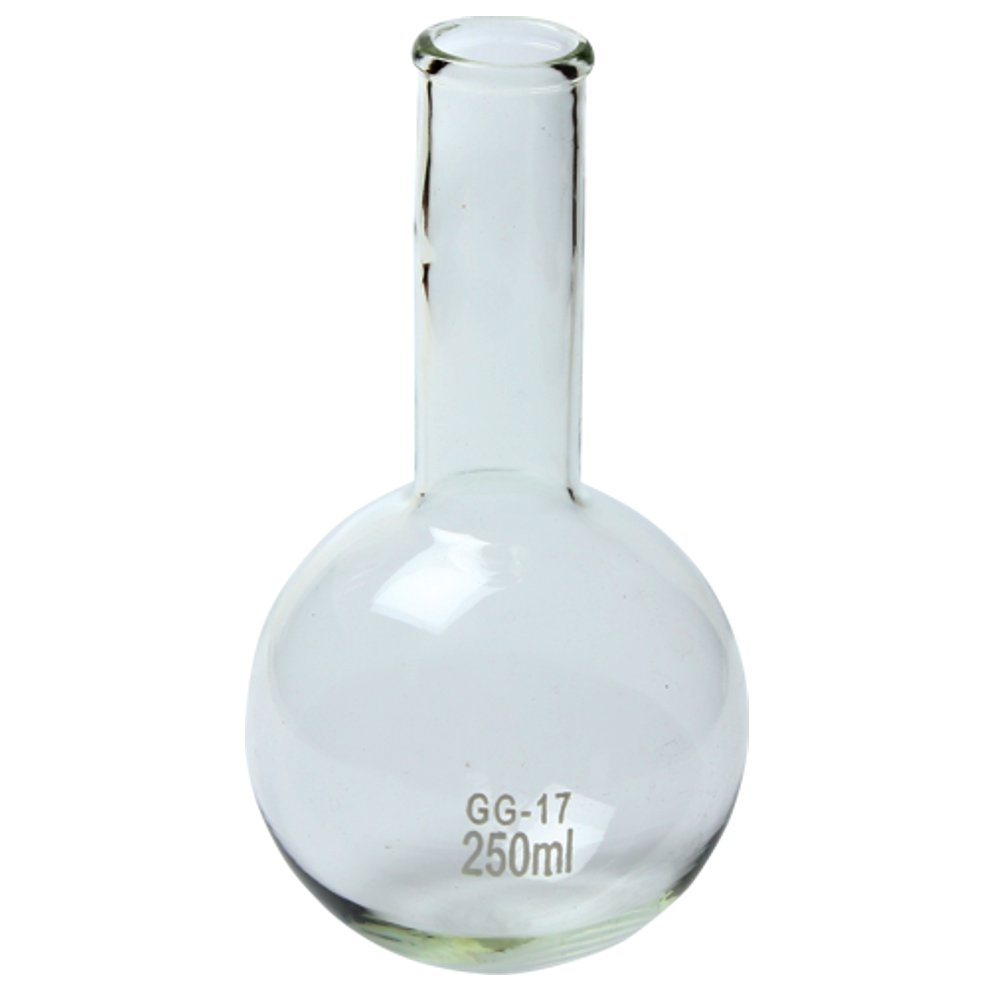 250ml Boiling Flask, 3.3 Boro. Glass, Round Bottom, Karter Scientific 213L13 (Single)