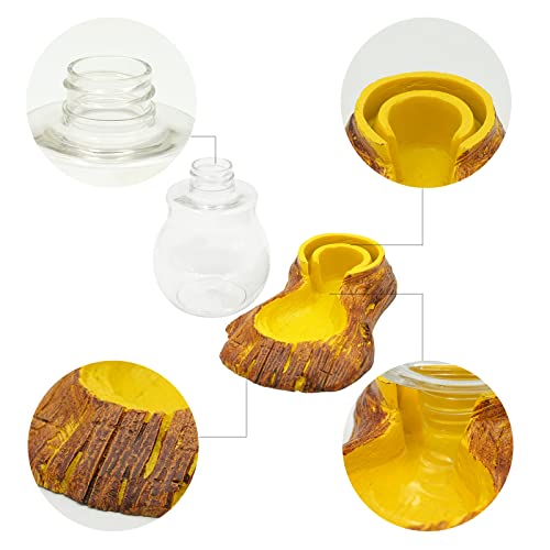 MINYULUA Reptile Water Feeder Automatic Water Dispenser Turtle Feeders Waterer for Turtle Frog Feeding Water Bowl Food Bowl Pet Supplies