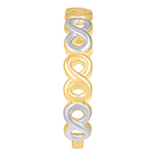 10k Two tone Gold Womens Infinity Ring Measures 3.8mm Wide Jewelry for Women