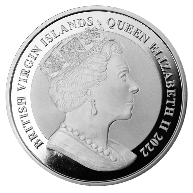 2022 1 oz British Virgin Islands Silver 100th Anniversary Lincoln Memorial Coin Brilliant Uncirculated with Certificate $1 BU