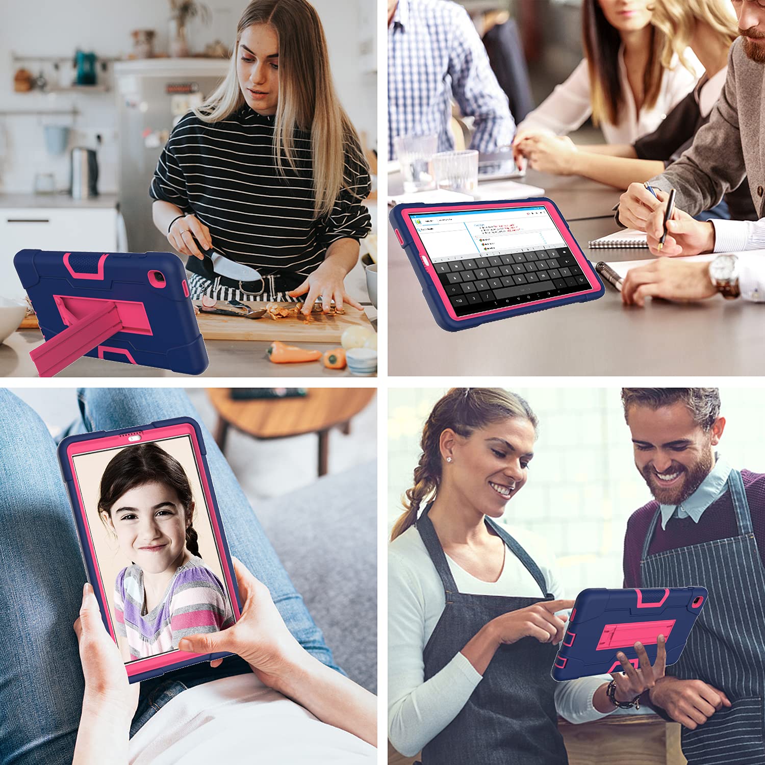 Meifei Case for Samsung Galaxy Tab A7 Lite 8.7" 2021, Heavy Duty Hard PC Soft Silicone Shockproof Rugged High Impact Protective Kickstand Case for Galaxy Tab A7 Lite 8.7 inch (SM-T220 SM-T225)