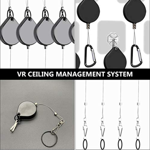 Hemobllo 40pcs VR Cable Management Professional Virtual Reality Ceiling Wire Management Retractable Pulley System for VR Cable Accessories