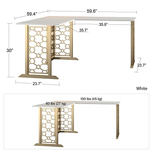CosmoLiving by Cosmopolitan Ella L, White Desk