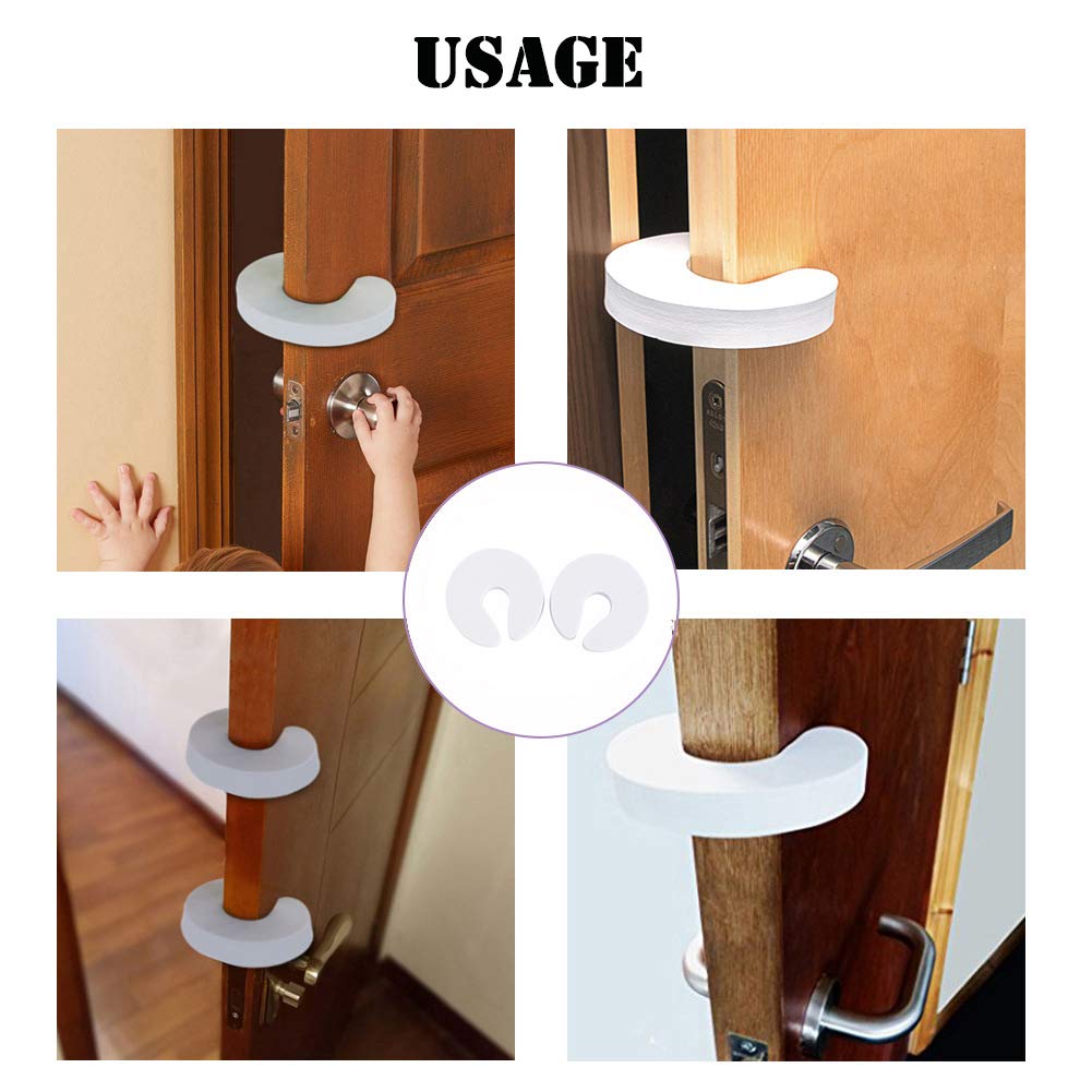 AKOAK 6 Pcs Finger Pinch Guard,Soft Durable Safety Foam Childproof Finger Pinch Guard Prevents Slamming Doors, and Child or Pet from Getting Locked in Room