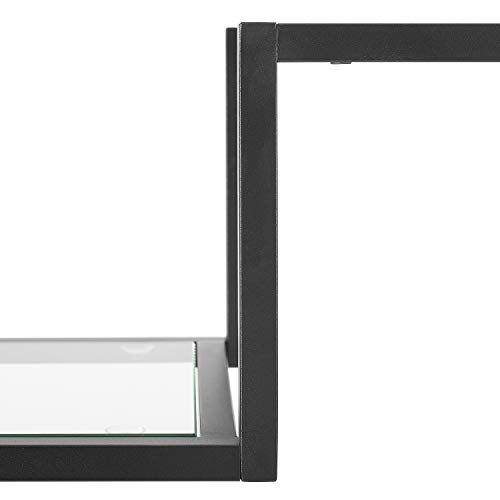 Crosley Furniture Sloane Modern Glass Etagere, Matte Black