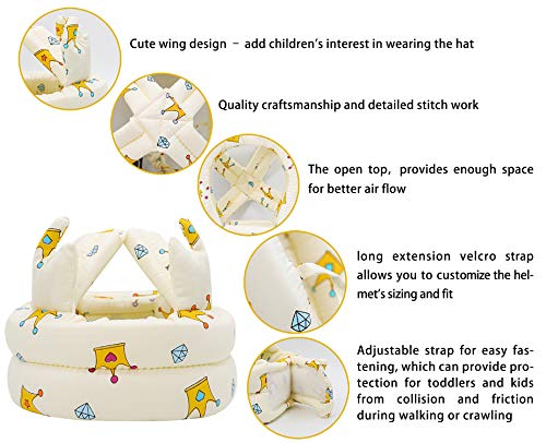 Bellady Infant,Toddler & Baby Child Helmet Cushion Bonnet, Horns_Crown