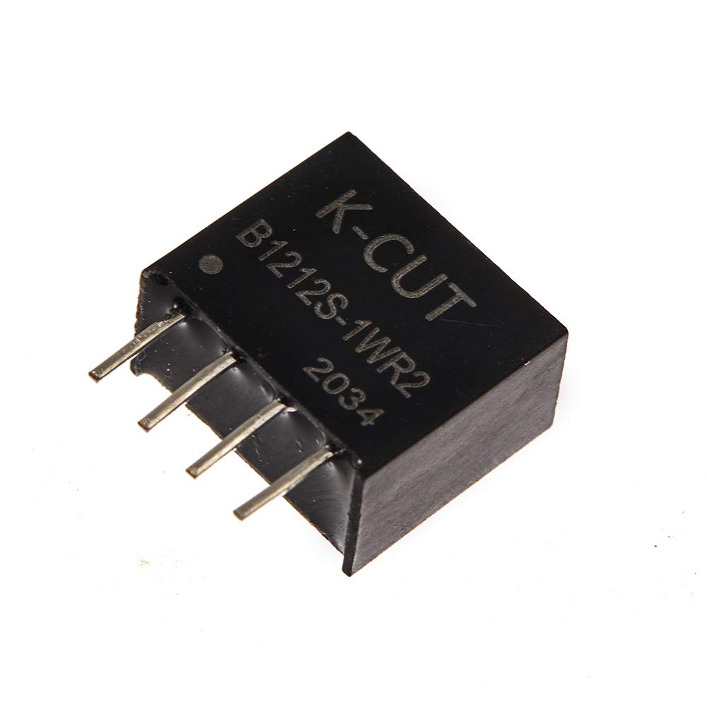 Bridgold 2pcs B1212S-1WR2 B1212S DC/DC Converter Input 12V Output 12V Isolation Power Supply Module Step Down High Efficiency Module Receivers,1W
