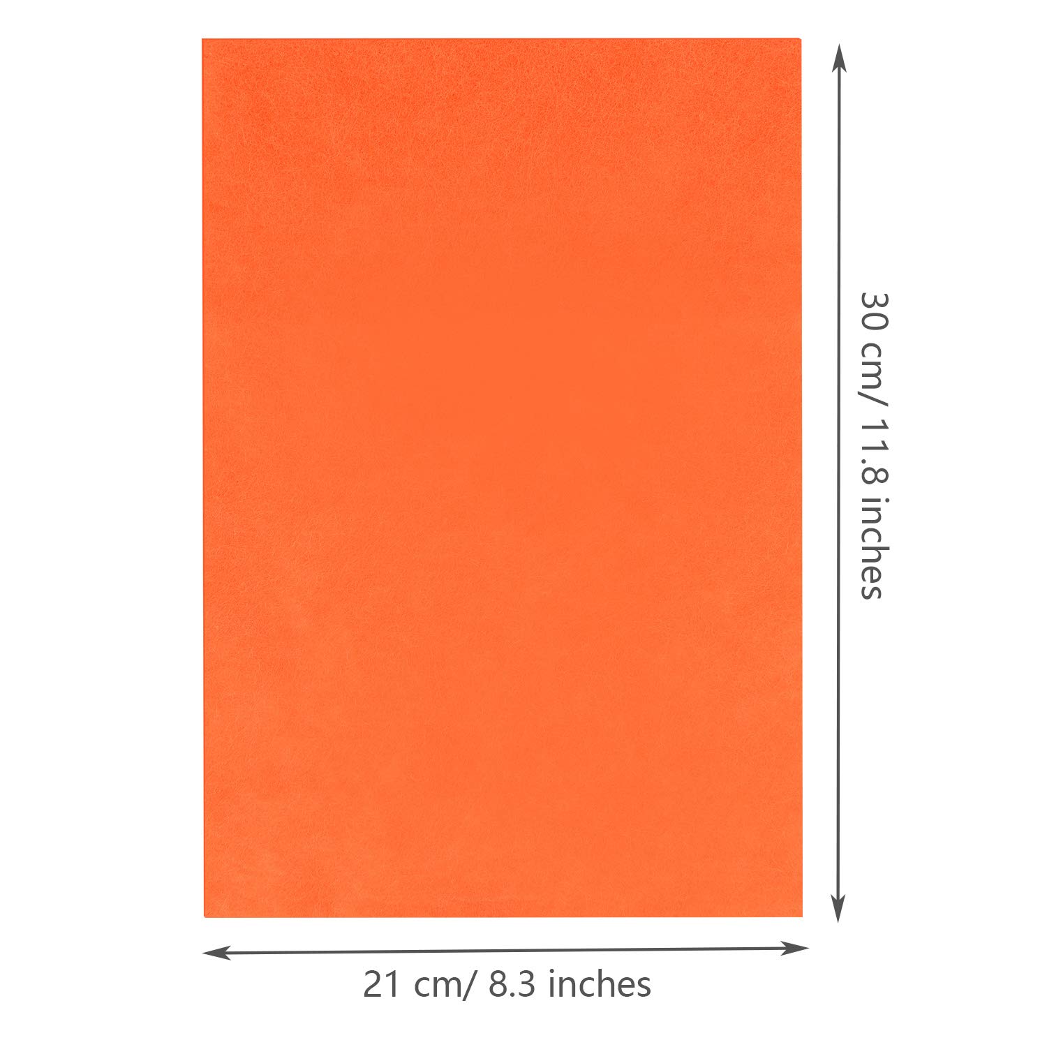 12 Pieces Halloween Felt Fabric Sheets Orange and Black Craft Felt Fabric Sheets for Halloween DIY Craft Sewing Patchwork Decorations, 11.8 x 8.3 Inches