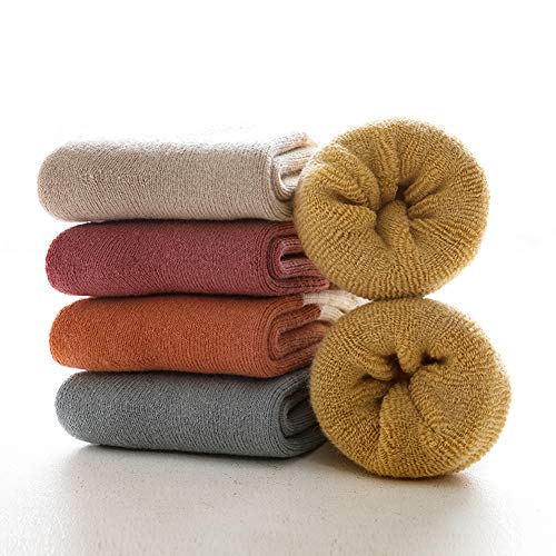 Belsmi 6 Pack Baby Socks Aniti Slip Non Skid Long Socks Toddler Newborn Infant Thick Warm Winter Sock (Thick Terry C, S (6-12 Months))