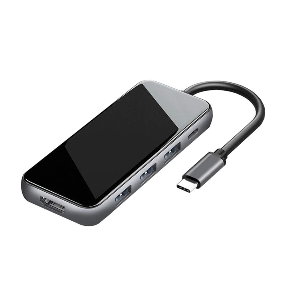 SBSNH Portable Smart Extender,Multifunction USB C Hub Adapter 5 in 1 USB3.0X3 PD HDMI USB Hub