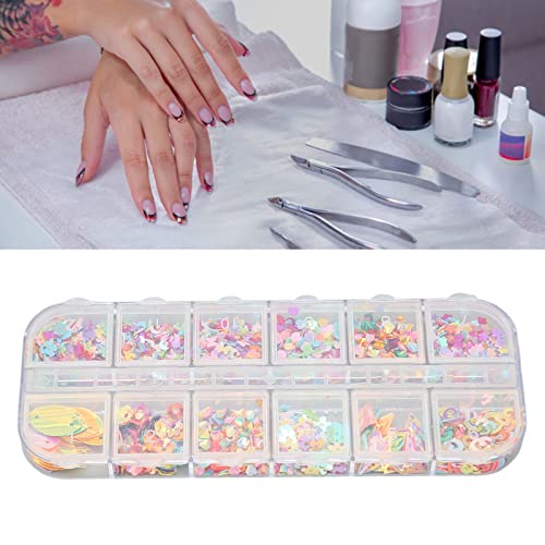 Art Glitter Sequins, Attractive Wide Application Nail Decals Flakes Various Shapes Decoration for Nail Art Craft Makeup