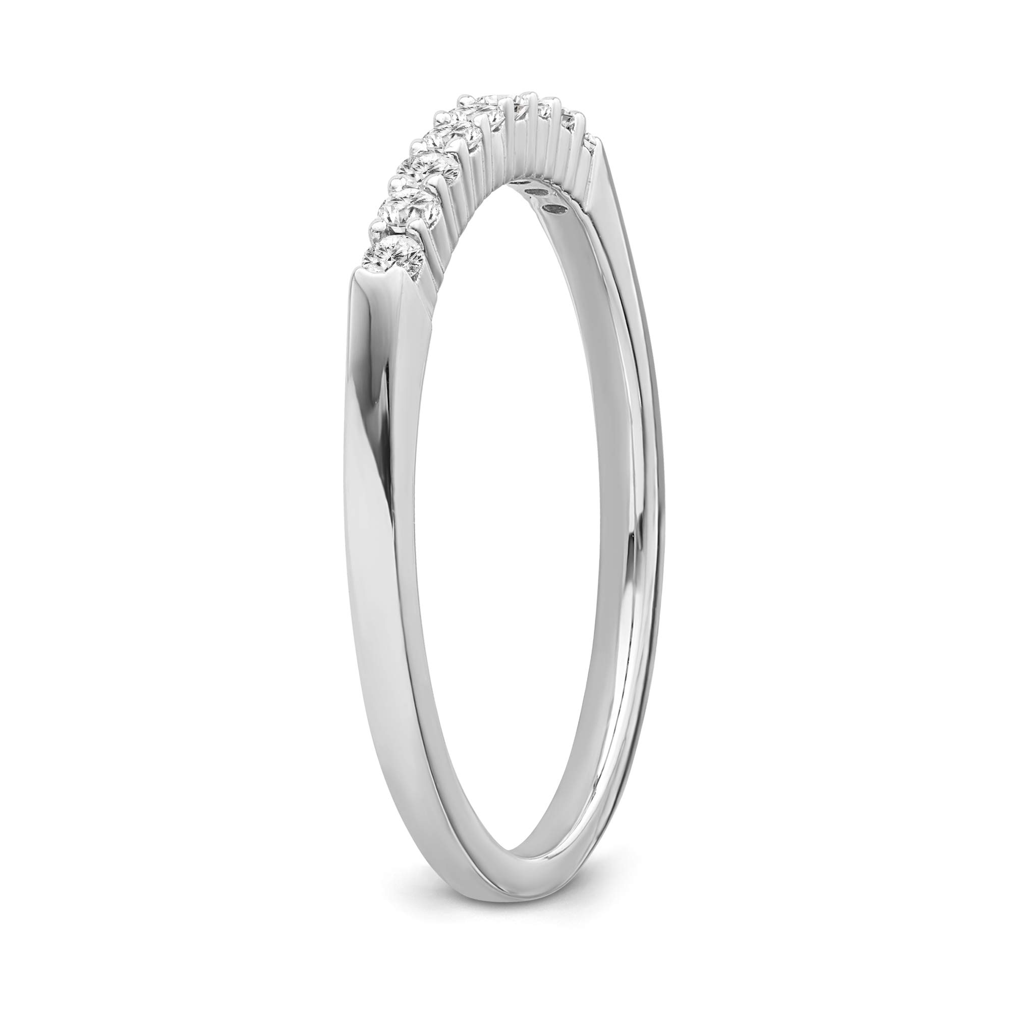 10K White Gold Diamond Ring (1/6 cttw, I-J Color, I2 Clarity), Size 7