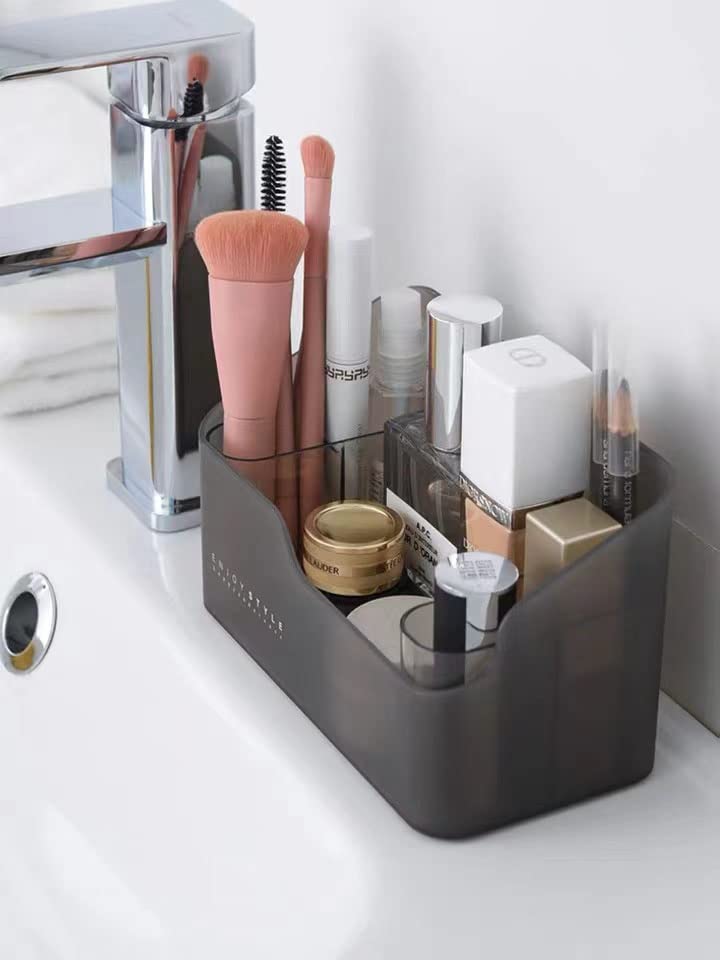 2 Pack Makeup Organizers and Storage,5-Compartment to Store Makeup/Lipstick/Makeup Brushes/Jewelry Etc. Bathroom Bedroom Cosmetic Storage (black)