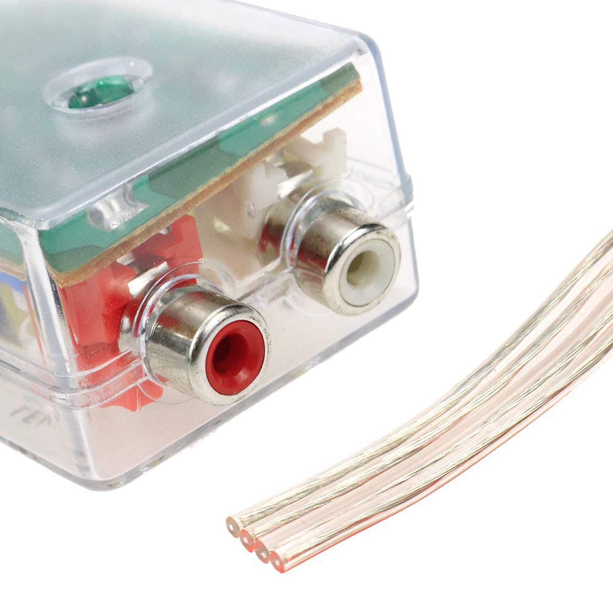 AUTUT 2 Pcs High to Low Speaker Impedance Converter Audio Signal Adapter for Speaker Output to RCA Line Control Car Amplifier Wiring