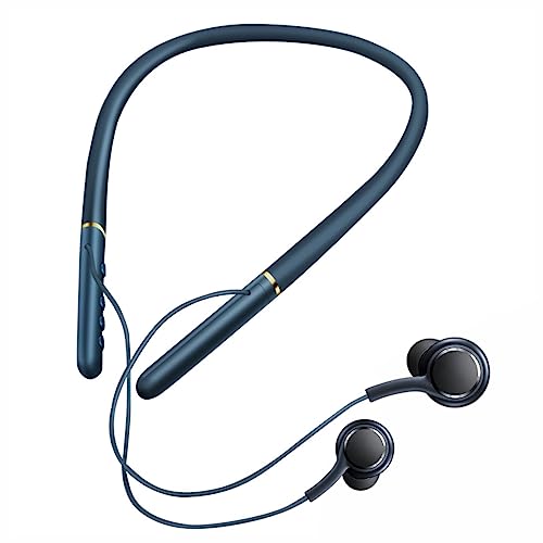 2023 New Stereo Bluetooth Headset V5.2 Wireless Bluetooth Earbuds Neckband Headset 24 Hours Continuous Play time with Microphone and Volume Remote - Black
