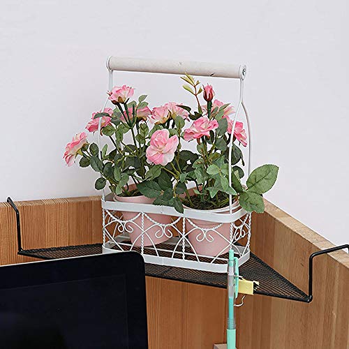 Gaweb Corner Plastic/Metal Freestanding Stackable Organizer Shelf for Bathroom,Iron Square Triangle Office Cubicle Corner Shelf Storage Rack Sundries Organizer - Triangle*