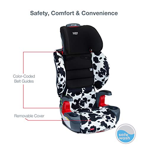 Britax Grow with You ClickTight Harness to Booster Car Seat, Cowmooflage 2.0 SafeWash