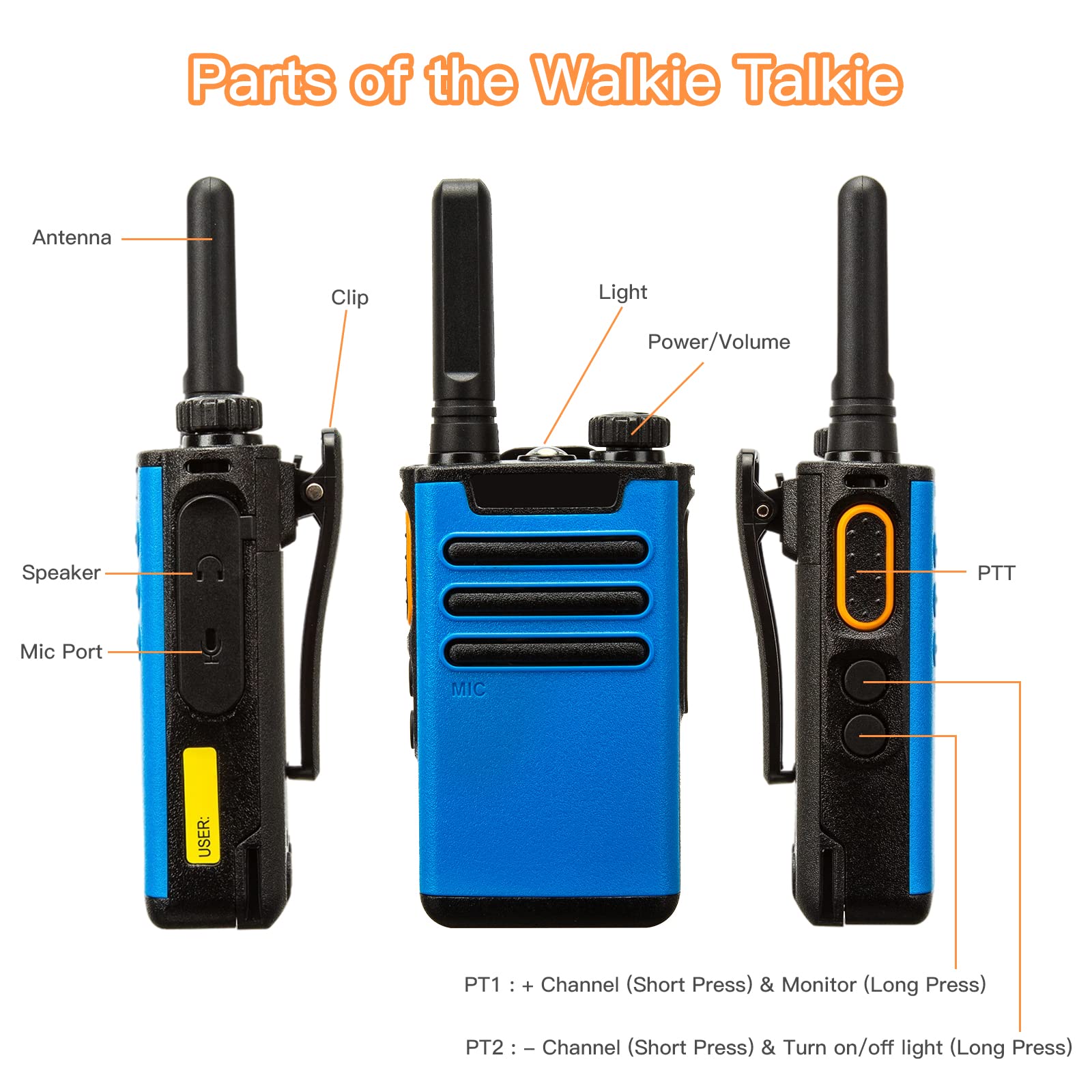 CallToU Wireless Intercom for Home,Caregiver Walkie Talkies for Seniors/Elderly/Patient/Disabled,2 Way Radio Intercom System Long Range for Outdoor with Activities Flashlight