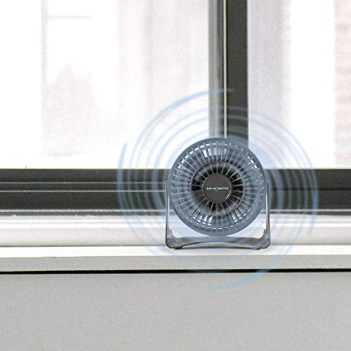 Air Monster 4 Inch Personal Desk Fan Quiet, Personal Fan, Table Fan, Tabletop Fan, Plug in Fan with 1 Speed Setting, Adjustable Tilt, ETL, Black