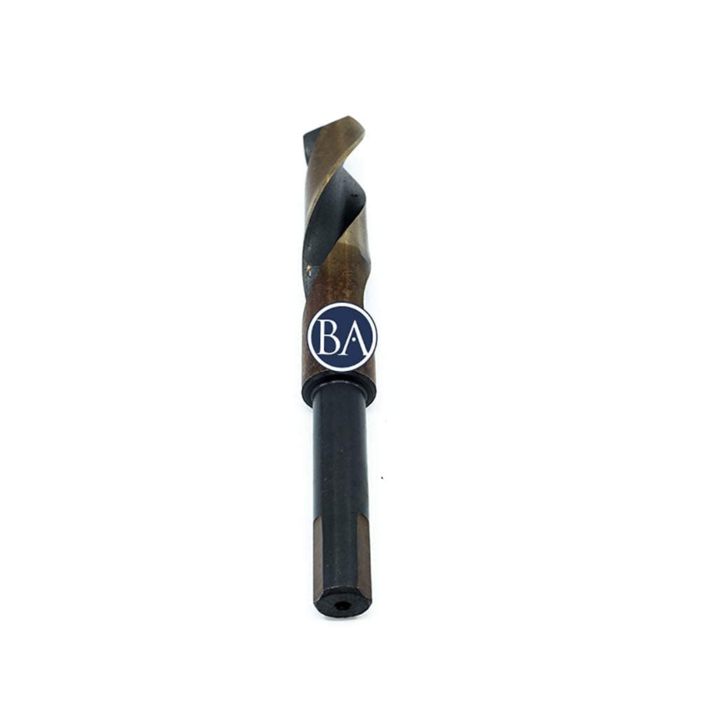 Benchmark Abrasives 23/32” Diameter HSS Silver & Deming Drill Bit Black & Gold Cutting Tool, 1/2" Shank for Hard Metal, Stainless Steel, Cast Iron, Wood - (23/32")