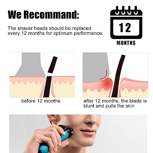 32B/21B Replacement Blade for Braun Series 3 Proskin Electric Shaver,Compatible with Braun S3 Wet and Dry Replacement Head,for Braun Foil Shaver Heads 3040s,3010s,340s-4,3000 Model Etc(2-Pcs)