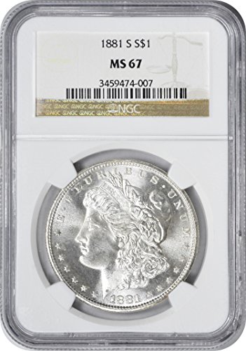 1881-S Morgan Silver Dollar, MS67, NGC