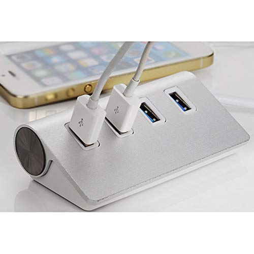 SHYPT One Drag Four Splitter Portable USB Splitter ,USB 3.0 4-Port Multi Hub Splitter Aluminum Adapter