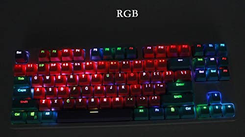 61 PBT Keycaps Tkl 87 Backlit PBT Keycap Set with Puller OEM Profile US Layout for DIY MX Switches 60%/61/87 TKL/104 RGB Mechanical Gaming Keyboard