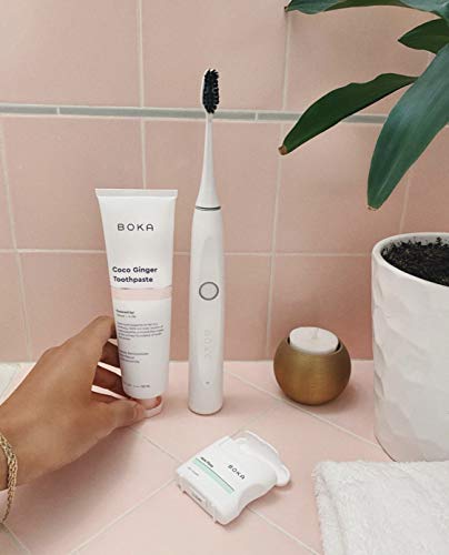 Boka Natural Toothpaste, Fluoride Free - Nano Hydroxyapatite for Remineralizing, Sensitive Teeth, & Whitening - Dentist Recommended for Adult, Kids Oral Care - Coco Ginger, 4oz 1 Pack - Made in USA