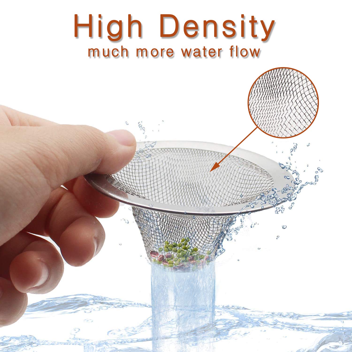4pcs Heavy Duty Stainless Steel Slop Basket Filter Trap,3.54" Top / 1.65" Mesh Metal Sink Strainer,Perfect for Kitchen Sink/Bathroom Bathtub Wash Basin Floor Drain Balcony Drain Hole,Utility