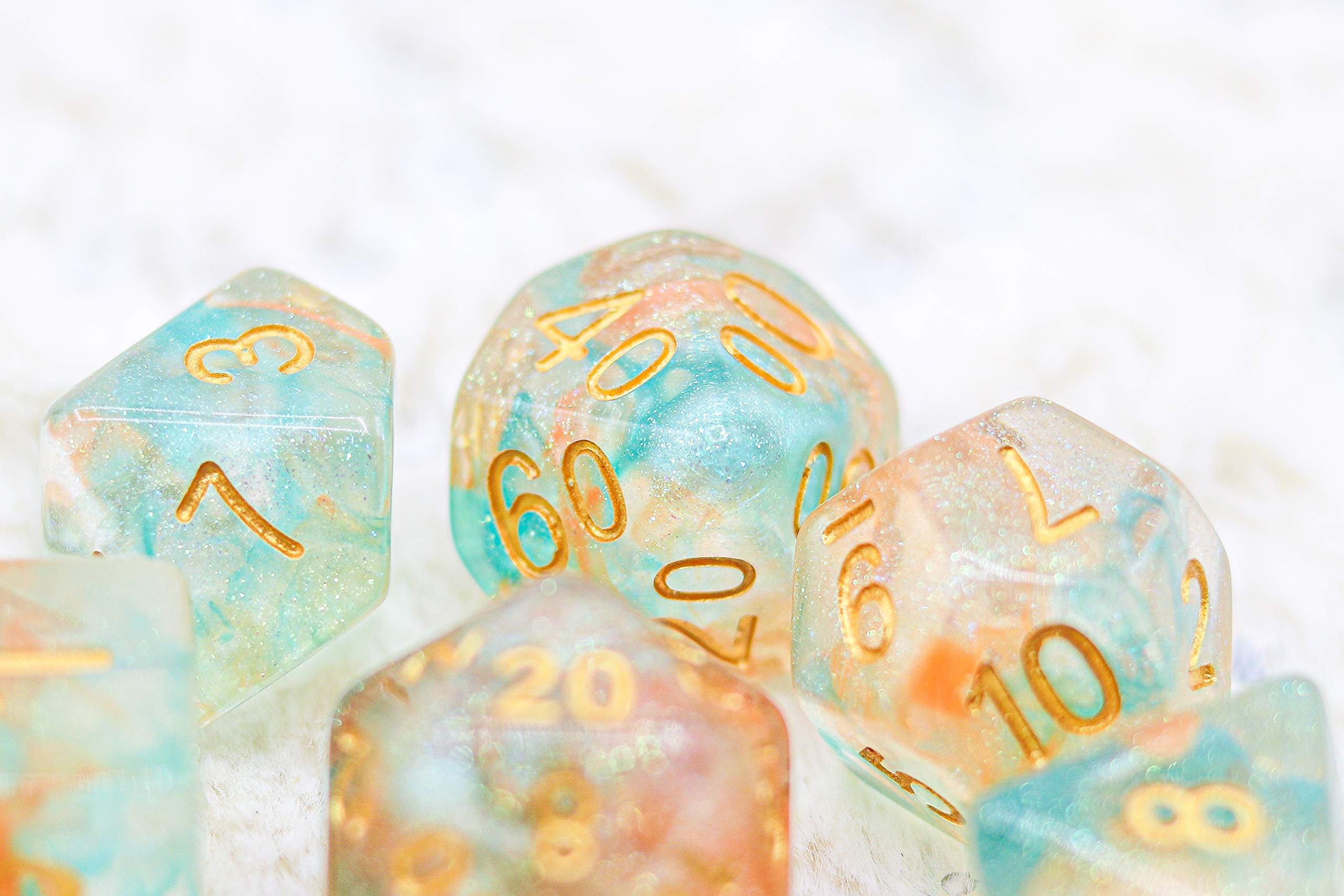 3DEGOS Spirt of Merlin Wizard DND Dice Set for Dungeons and Dragons Gifts, D&D, D and D, Pathfinder, Accessories, D20, Polyhedral, Resin Dice, Metal, Dice Tray, Tower, Bag, Box