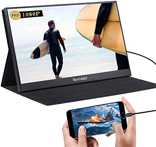 Benmiuko Portable Gaming Monitor 13.3" Type-C 1080P Computer Monitor with IPS Eye Care Screen, Game Monitor with HDMI for Laptop PC PS4 Xbox Phone, Xbox Switch, Office Work
