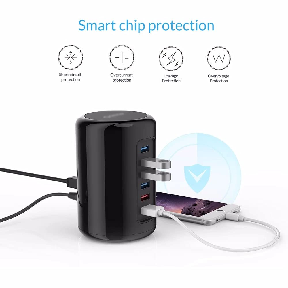 SHYPT USB 3.0 HUB with Power Adapter Fast Charger Hub Desk Splitter Rj45 Ethernet Expander Computer Accessories for MacBook Pro