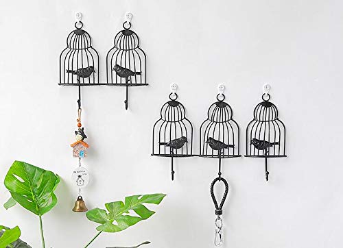 Creative Wrought Iron Bird Cage Hook fit for Clothing Store Door Back Coat Hook Porch Key Rack