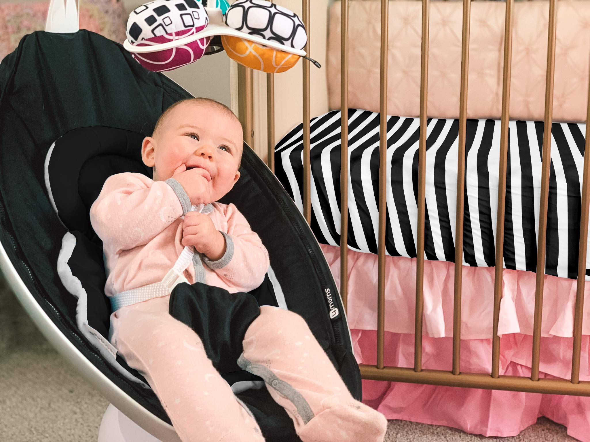 Infant Insert Compatible with 4Moms Mamaroo & Rockaroo – Car Seat Insert 2 Pack – Reversible Infant Car Seat Insert – Rockaroo & Mamaroo Newborn Insert – Soft Plush Minky Car Seat Head Support Insert